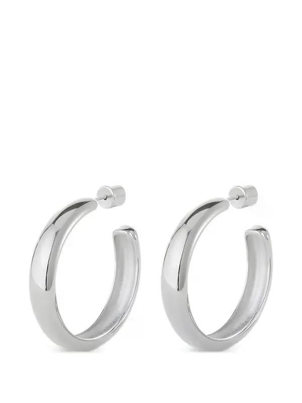 Jenny Bird Staple Hoop Earrings - Silver