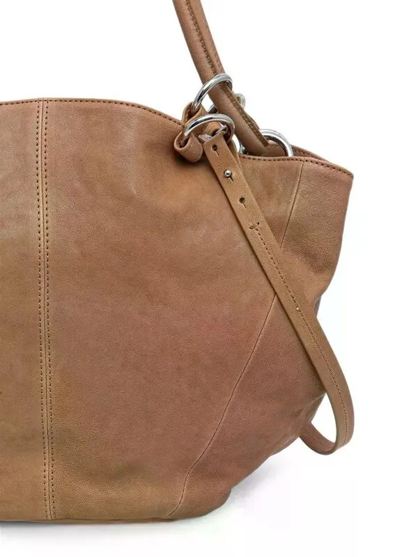 Patrizia Pepe Logo-print Calf Leather Tote Bag