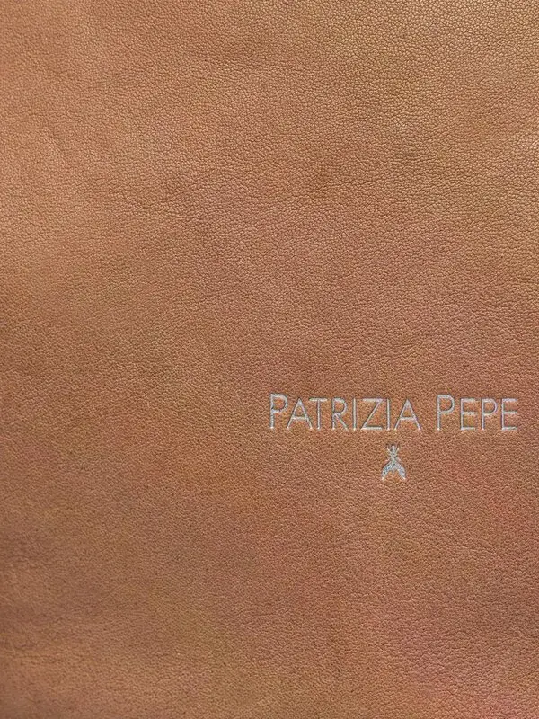Patrizia Pepe Logo-print Calf Leather Tote Bag