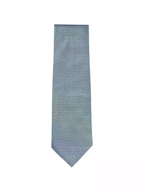 BOSS Micro-textured Silk Tie - Blue