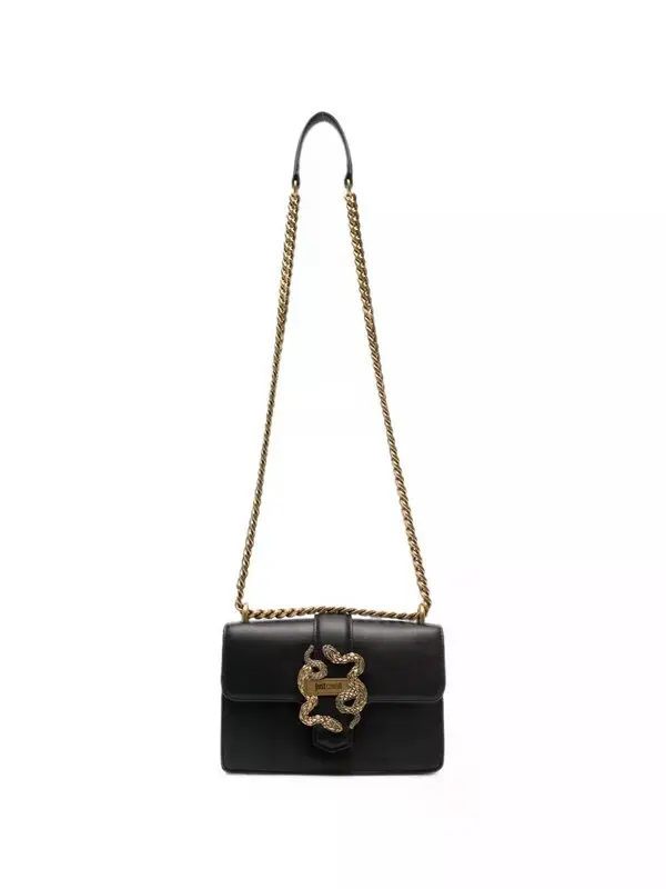 Just Cavalli Snake-plaque Chain-link Cross-body Bag - Black