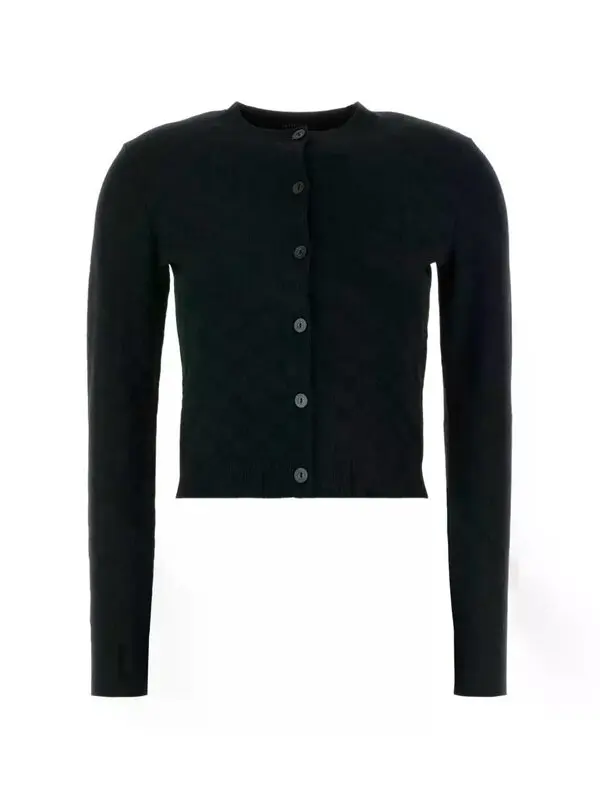 Gucci Gg Supreme Knit Cardigan - Black