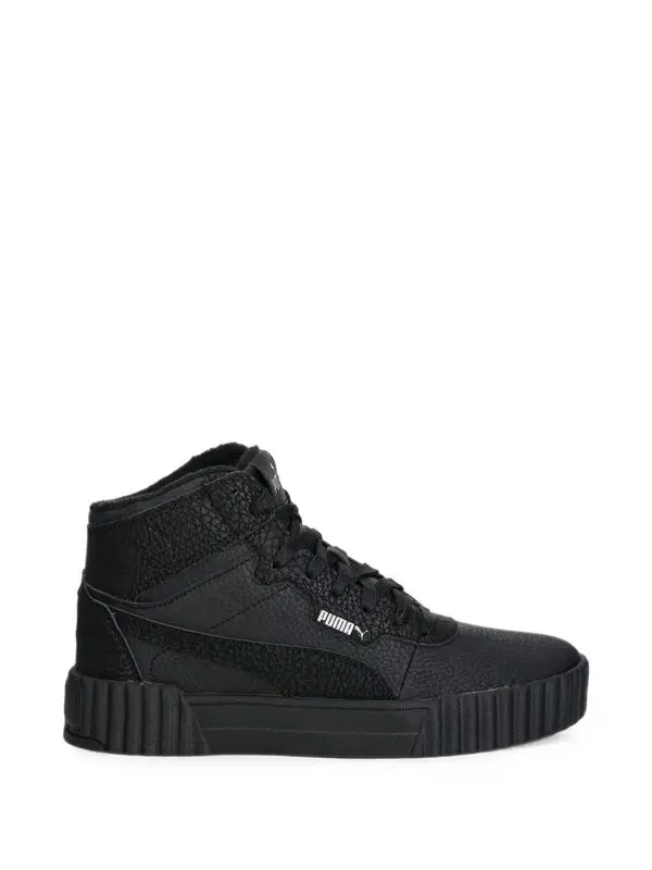 PUMA Carina 3.0 Mid Wtr Textured-finish High-top Sneakers - Black
