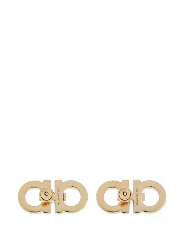 FERRAGAMO Double Gancini Crystal Embellished Earrings