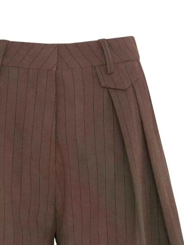 WRSTBHVR Busra Pinstripe Pleated Shorts