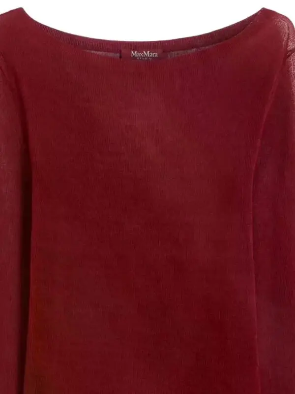 Max Mara Boat-neck Long-sleeve Top