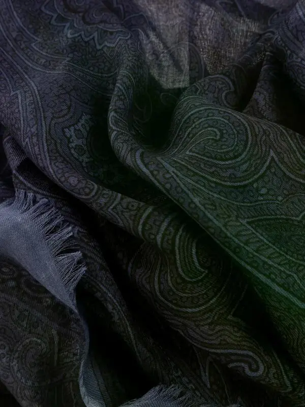 Etro Paisley-print Raw-edge Scarf