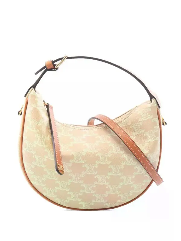 Celine Triomphe Coated Canvas Satchel - Neutrals