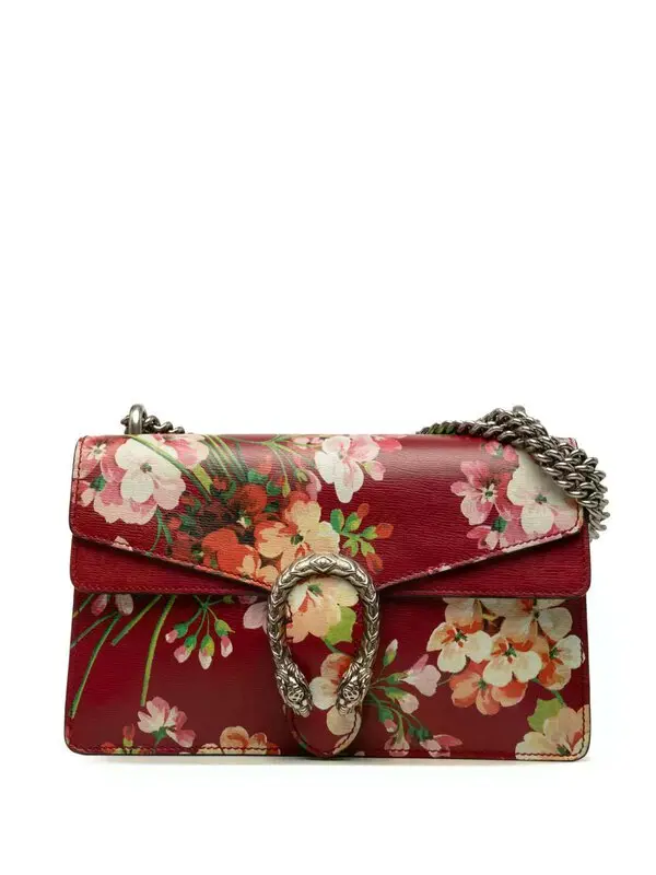 Gucci 2016-2026 Medium Calfskin Blooms Dionysus Shoulder Bag - Red