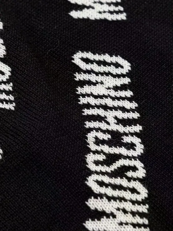 Moschino Logo-intarsia Beanie Hat - Black