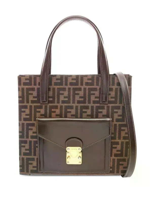 Fendi 20th Century Zucca Canvas Satchel