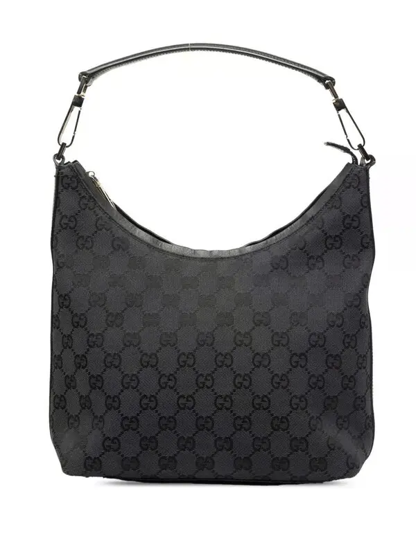 Gucci 2000-2015 Gg Canvas Shoulder Bag - Black