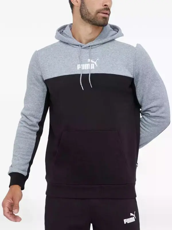 PUMA Logo-print Colour-block Hoodie