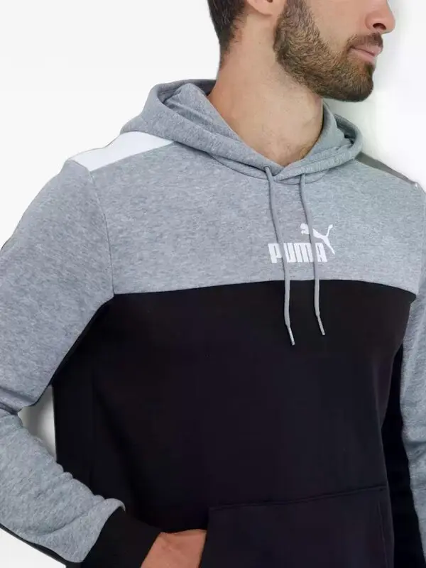 PUMA Logo-print Colour-block Hoodie