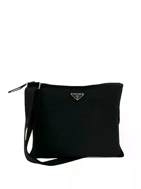 Prada 2019-2026 Tessuto Zip Top Crossbody Bag - Black