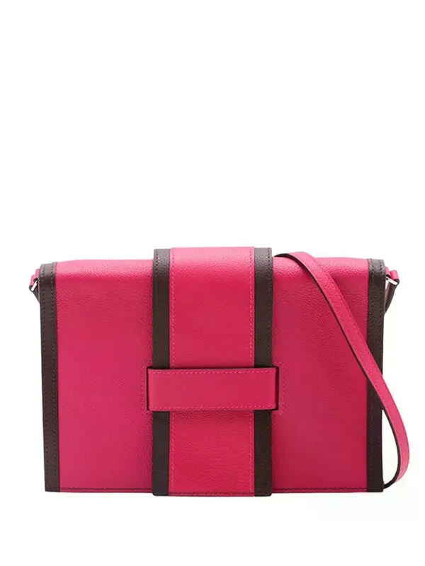 Hermès 2021 Evercolor H Passant Crossbody Bag - Pink