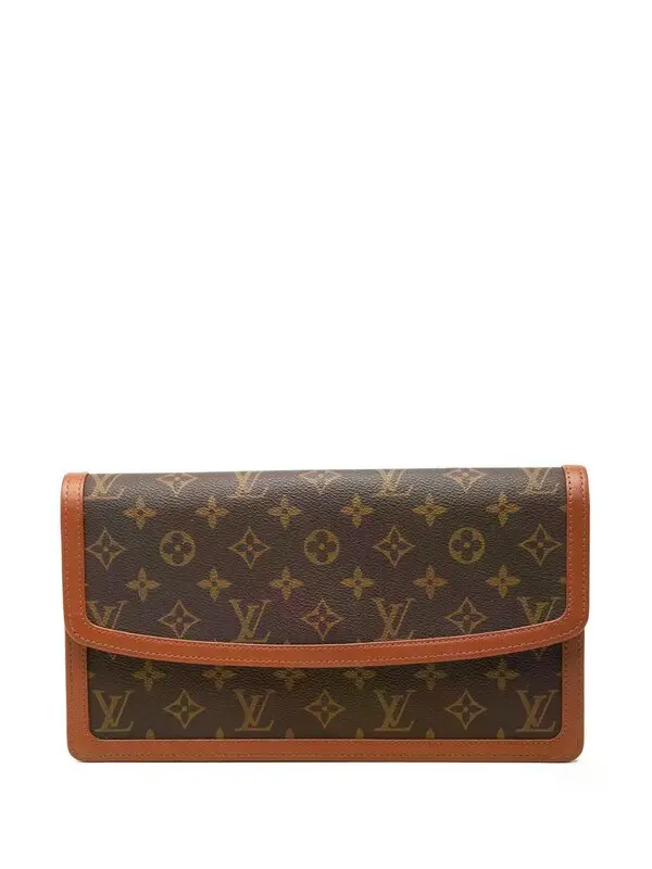 LOUIS VUITTON 1999 Monogram Pochette Dame Gm Clutch Bag - Brown