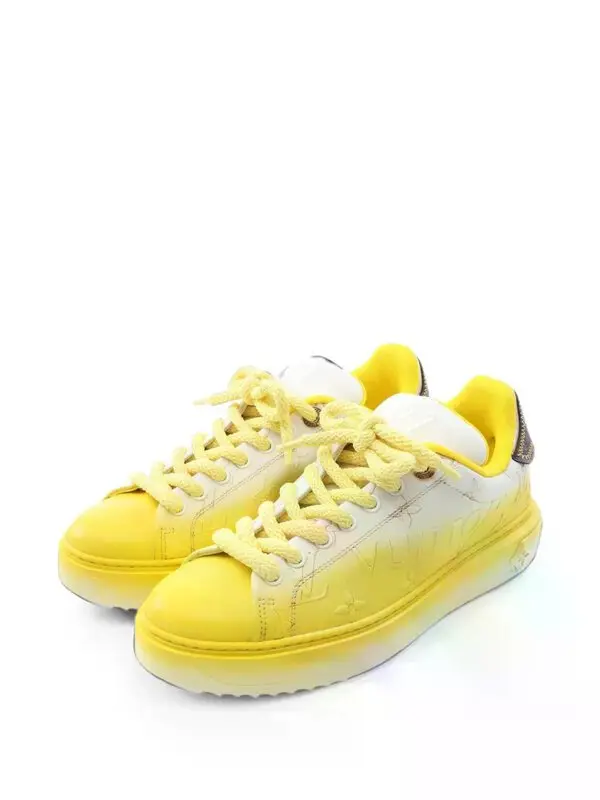 LOUIS VUITTON Time Out Monogram Sneakers - Yellow
