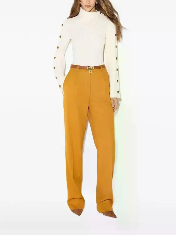 Elisabetta Franchi Knit Pullover With Jewel Buttons - Neutrals