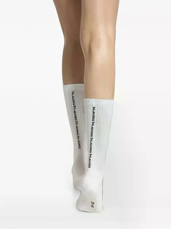 Wolford Logo-detail Ribbed-knit Socks