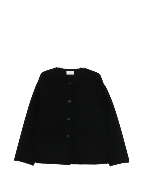 THE ROW Collarless Button-up Coat