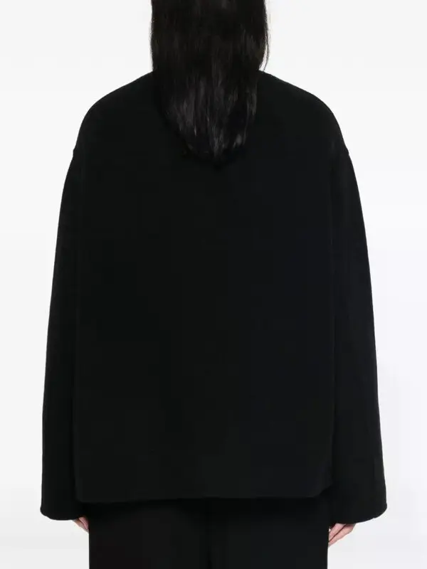 THE ROW Collarless Button-up Coat