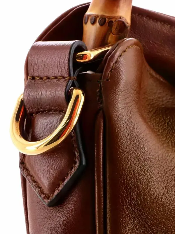Gucci Diana Nm Bamboo Leather Small Tote Bag - Brown