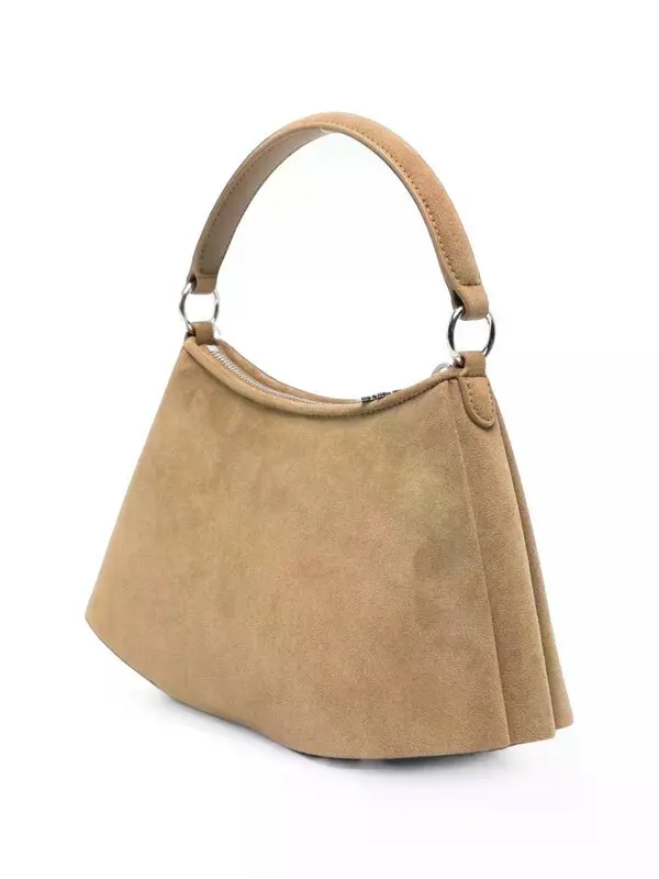Lacoste Lenglen Pleated Suede Tote Bag - Neutrals
