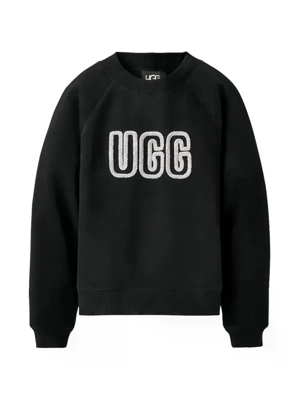 UGG Logo-detail Crew-neck Sweatshirt - Black