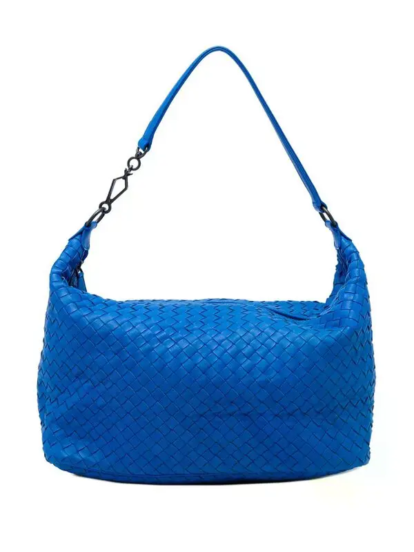 Bottega Veneta 2012-2026 Nappa Intrecciato Shoulder Bag - Blue