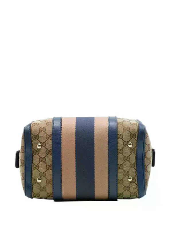 Gucci 2016-2026 Small Gg Canvas Web Joy Boston Bag Satchel - Neutrals