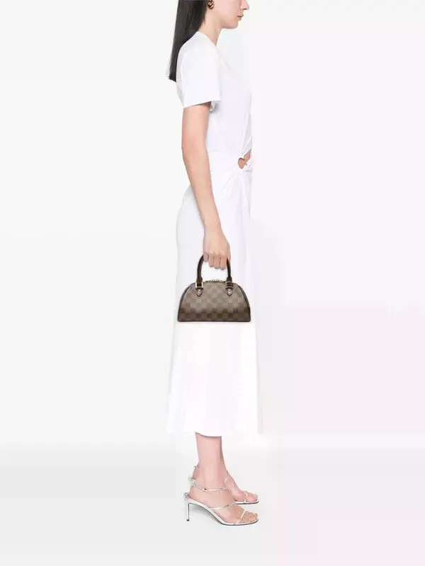 LOUIS VUITTON 2002 Damier Ebene Mini Ribera Handbag - Brown