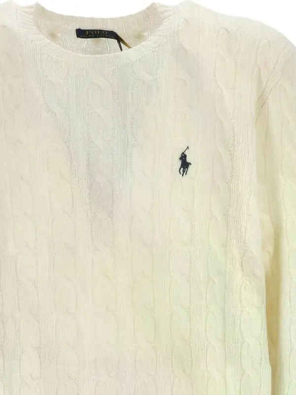 Polo Ralph Lauren Cable-knit Embroidered-logo Sweater