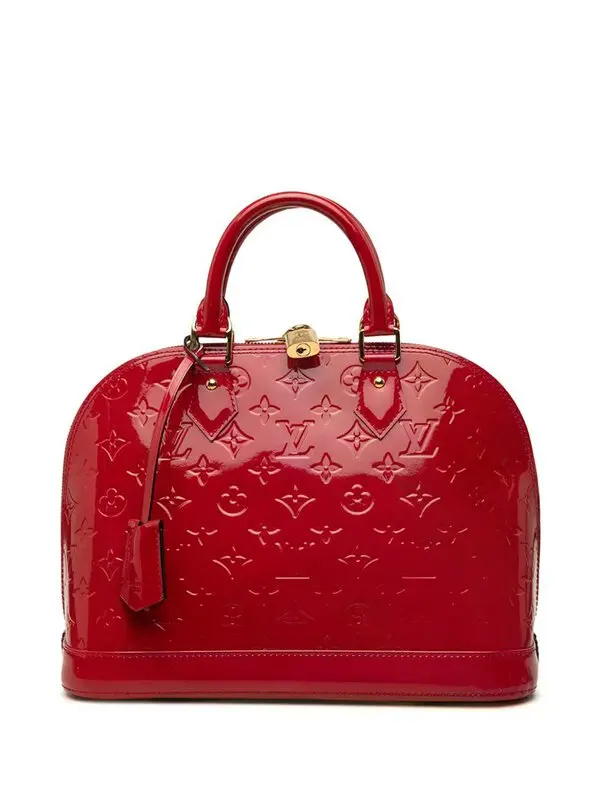 LOUIS VUITTON 2014 Monogram Vernis Alma Pm Handbag - Red