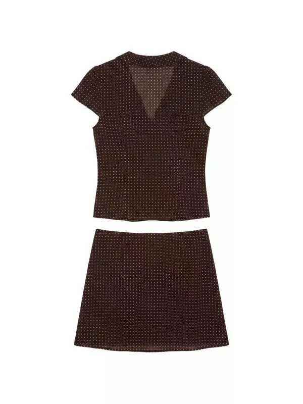 REFORMATION Kelson Polka-dot Two-piece Set - Brown