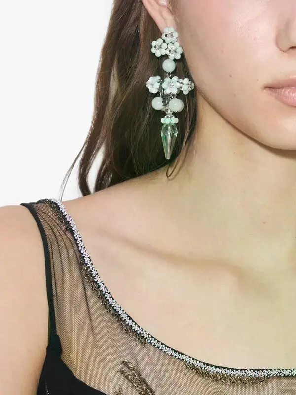 Tory Burch Curiosity Beaded Linear Earrings