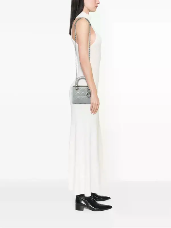 Dior Mini Lady Satchel - Silver