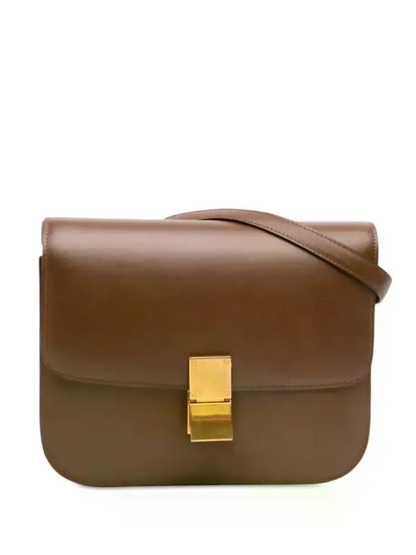 Celine 2010-2026 Medium Calfskin Classic Box Crossbody Bag - Brown