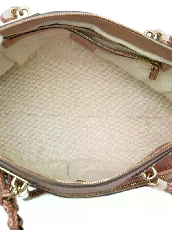 Gucci Metallic Pebbled Calfskin Bella Satchel