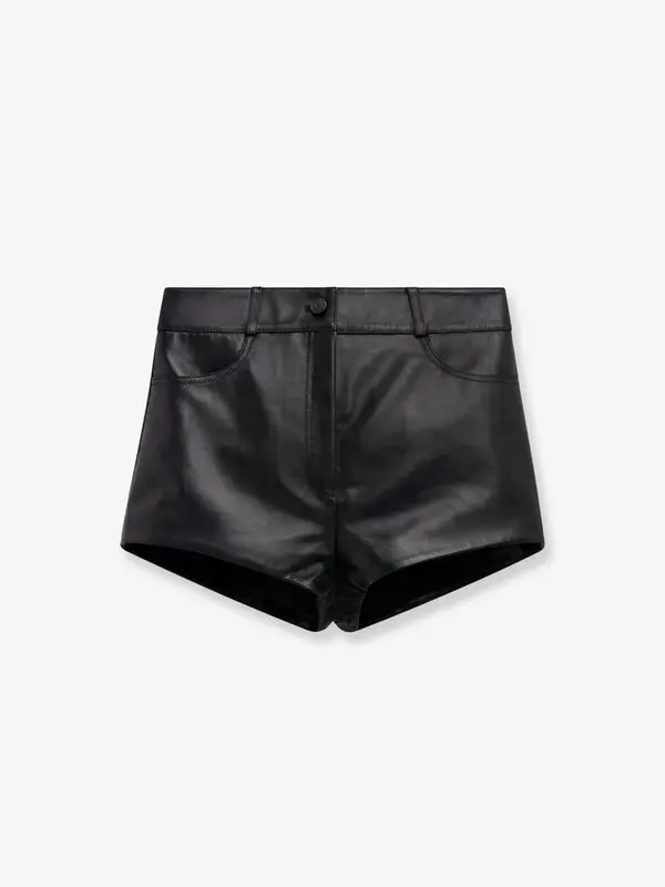 THE FRANKIE SHOP Loen Leather Shorts