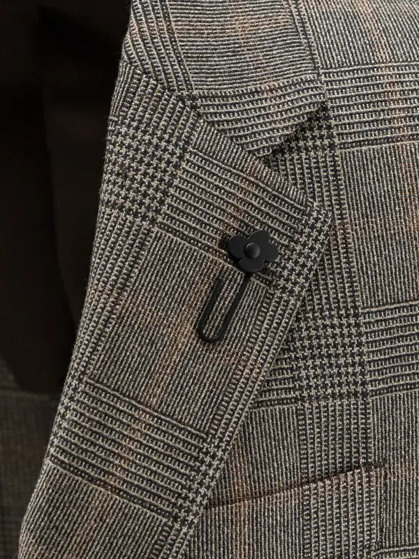 LARDINI Prince Of Wales Wool Blazer