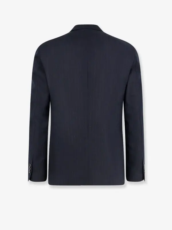 LARDINI Virgin Wool Suit With Pinstripe Pattern