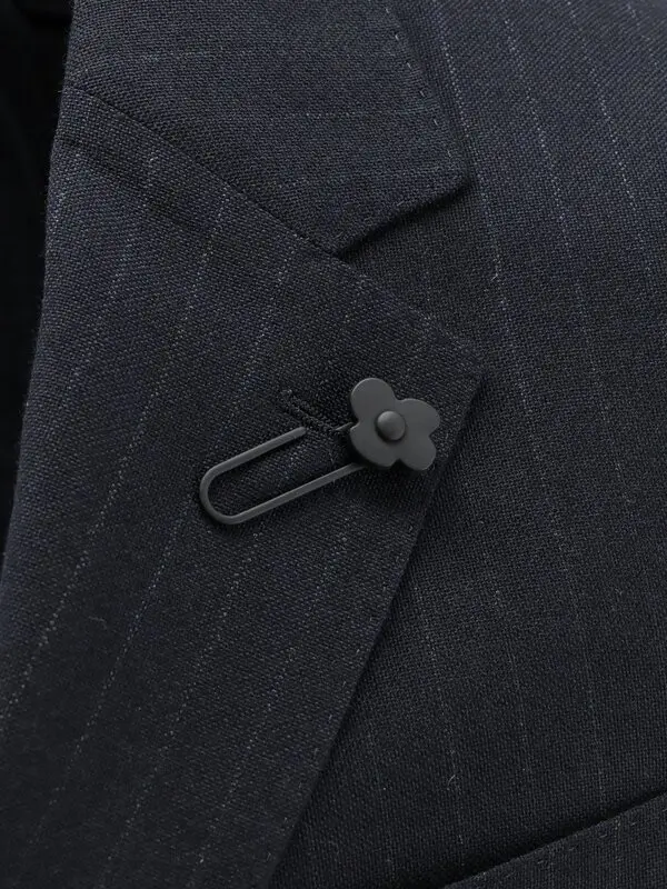 LARDINI Virgin Wool Suit With Pinstripe Pattern