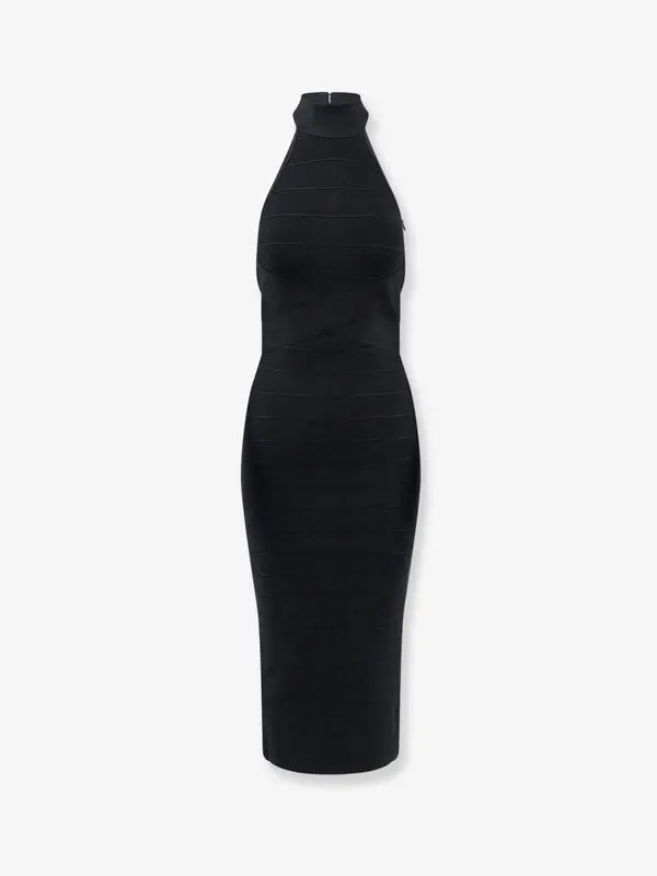 Retrofete Runa Long Viscose Dress - Black