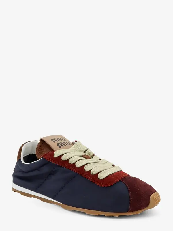 Miu Miu Nylon And Suede Low-top Sneakers
