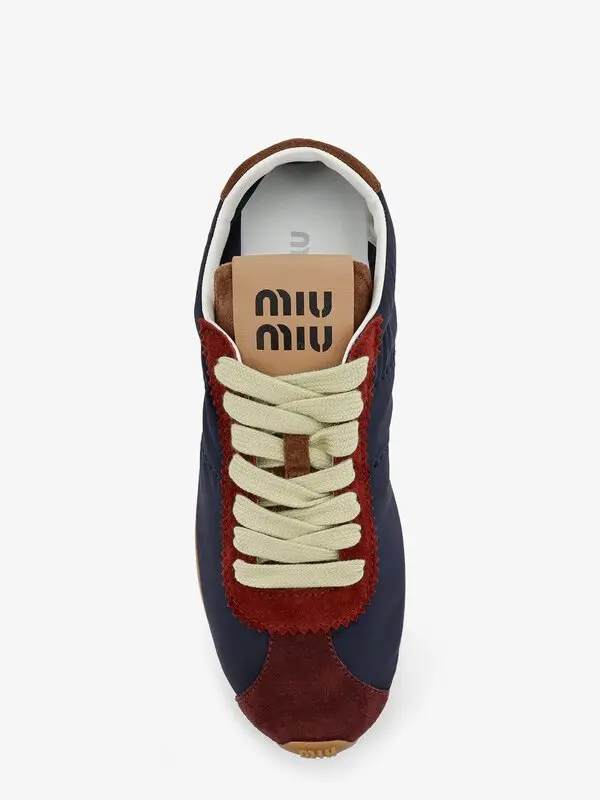 Miu Miu Nylon And Suede Low-top Sneakers