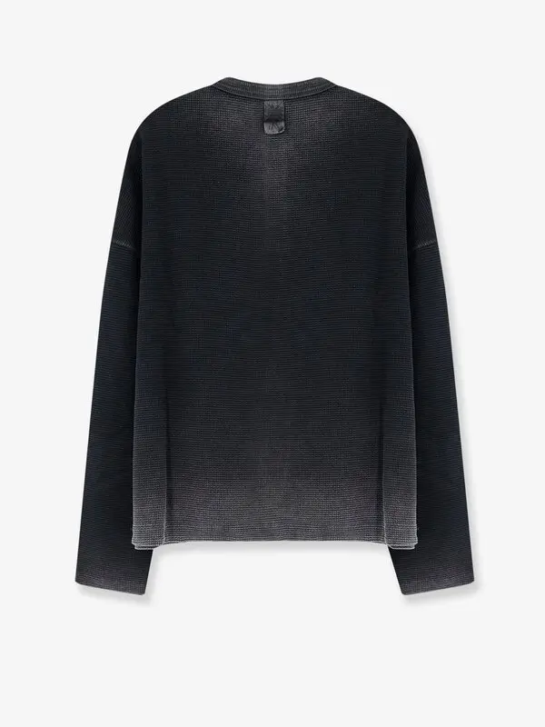 REPRESENT Cotton Henley Tshirt With A Washedout Effect