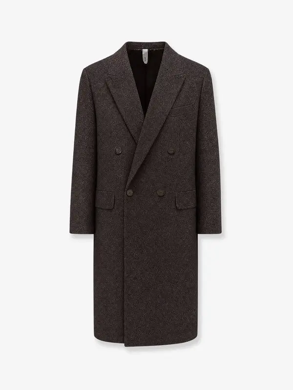 HEVO Martina Franca Wool Blend Coat - Black