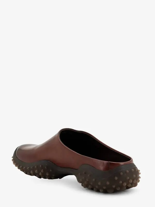 Miu Miu Leather Sabot With Embossed Logo