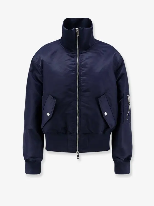 THE FRANKIE SHOP Cropped Nylon Bomber Jacket